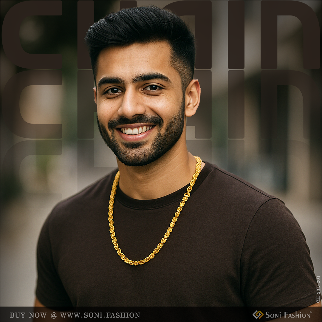 Exquisite Design 18k Gold Plated Chain for Men - Style D201 – Soni Fashion