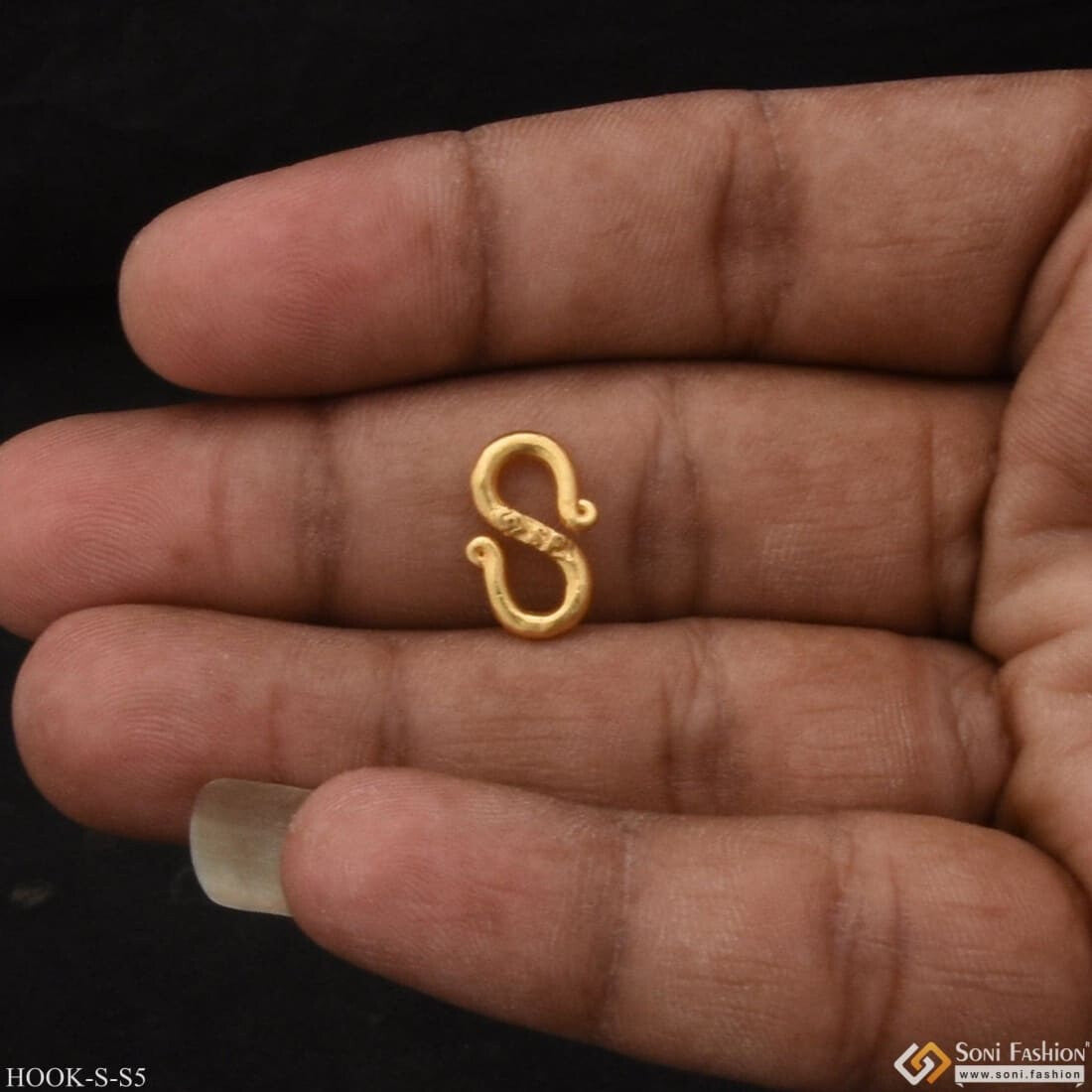 1 Gram Gold Plated s Hook For Chain - Small Size – Soni Fashion®