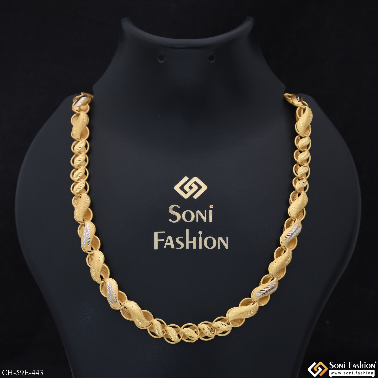 1 Gram Gold Plated 2 In 1 Kohli Chain for Men - Style E443 – Soni Fashion