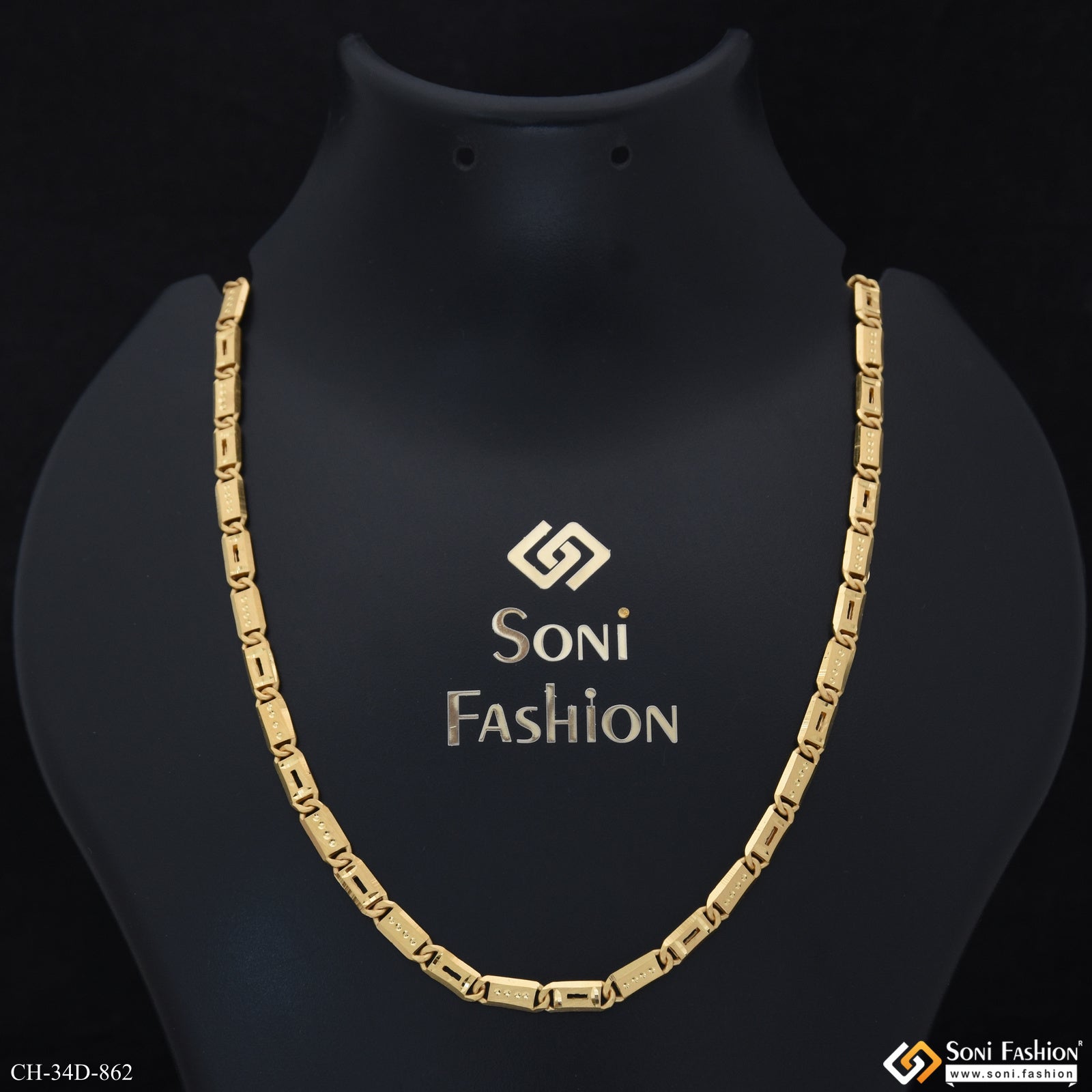 1 Gram Gold Plated Awesome Design Nawabi Chain for Men - Style D862 ...