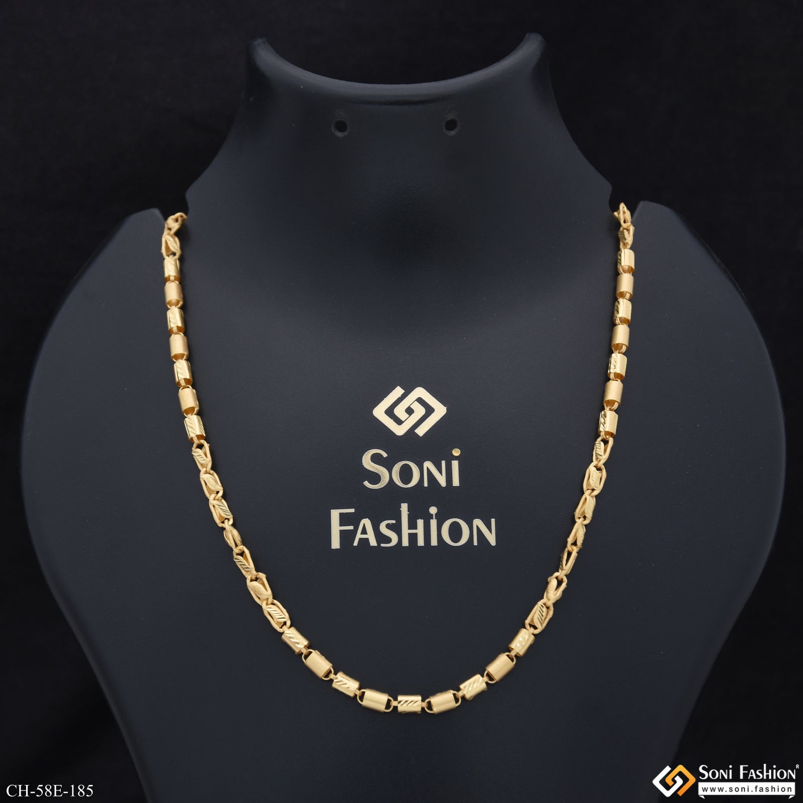 1 Gram Gold Plated Fabulous Design Pipe Chain for Men - Style E185 ...