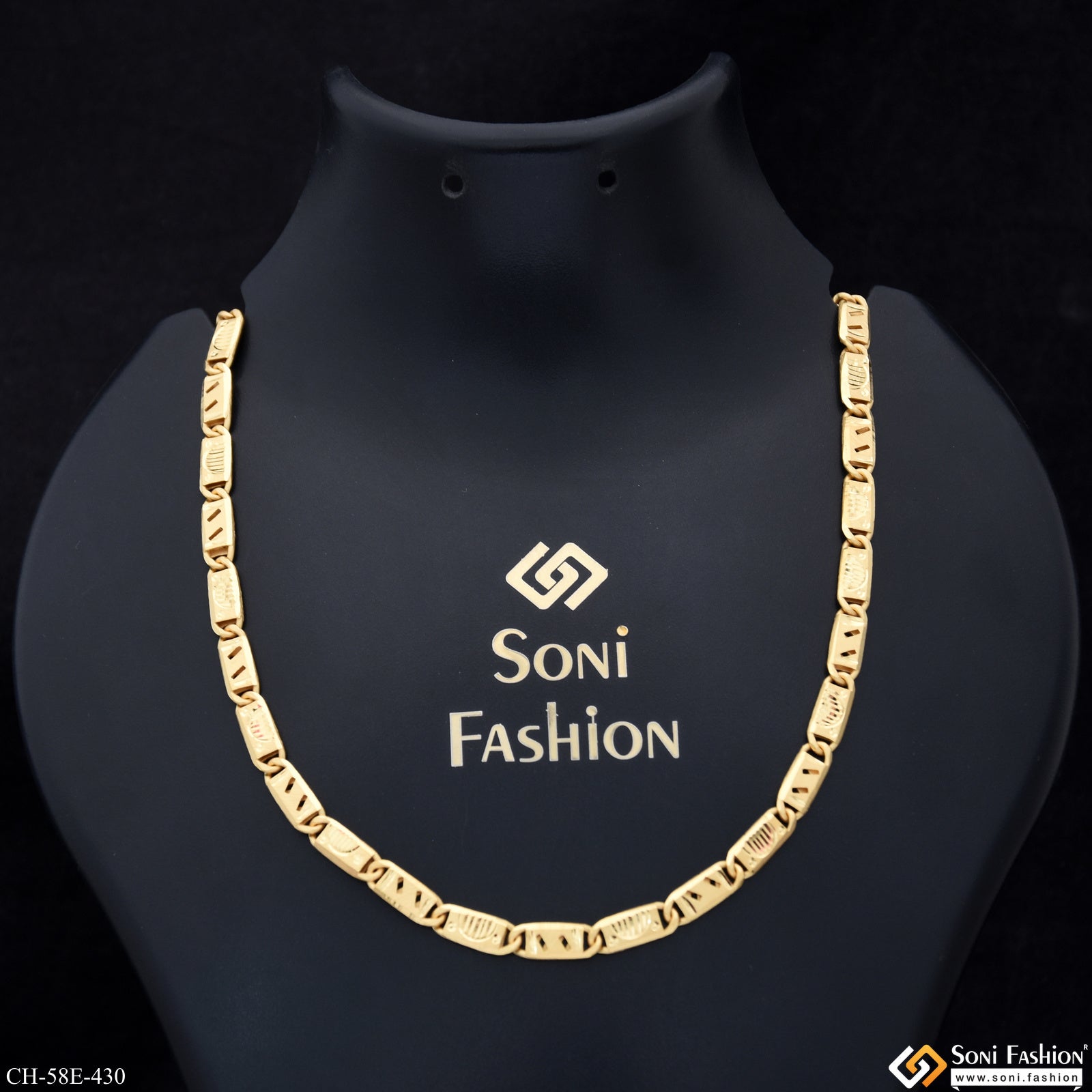 1 Gram Gold Plated Nawabi Chain for Men - Style E430 – Soni Fashion