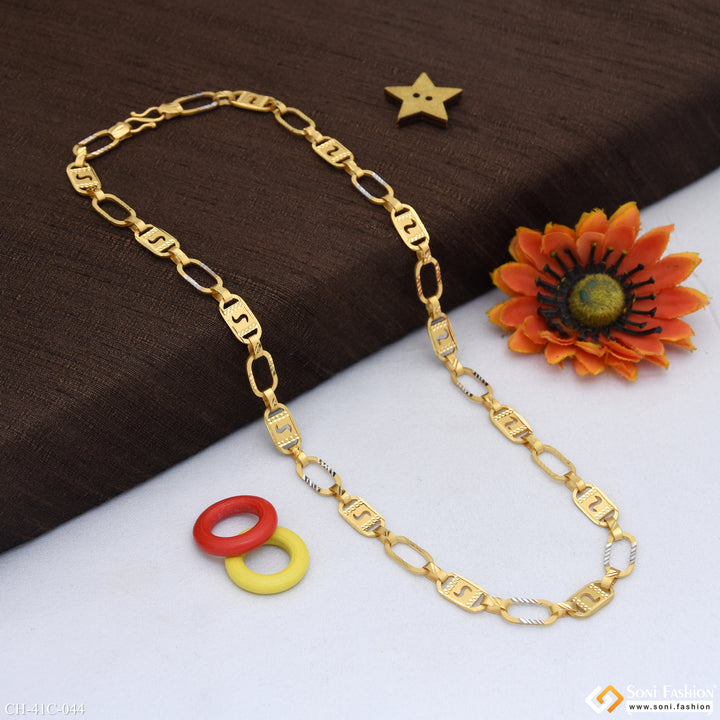 1 Gram Gold Plated S Nawabi Fancy Design High-Quality Chain for Men ...