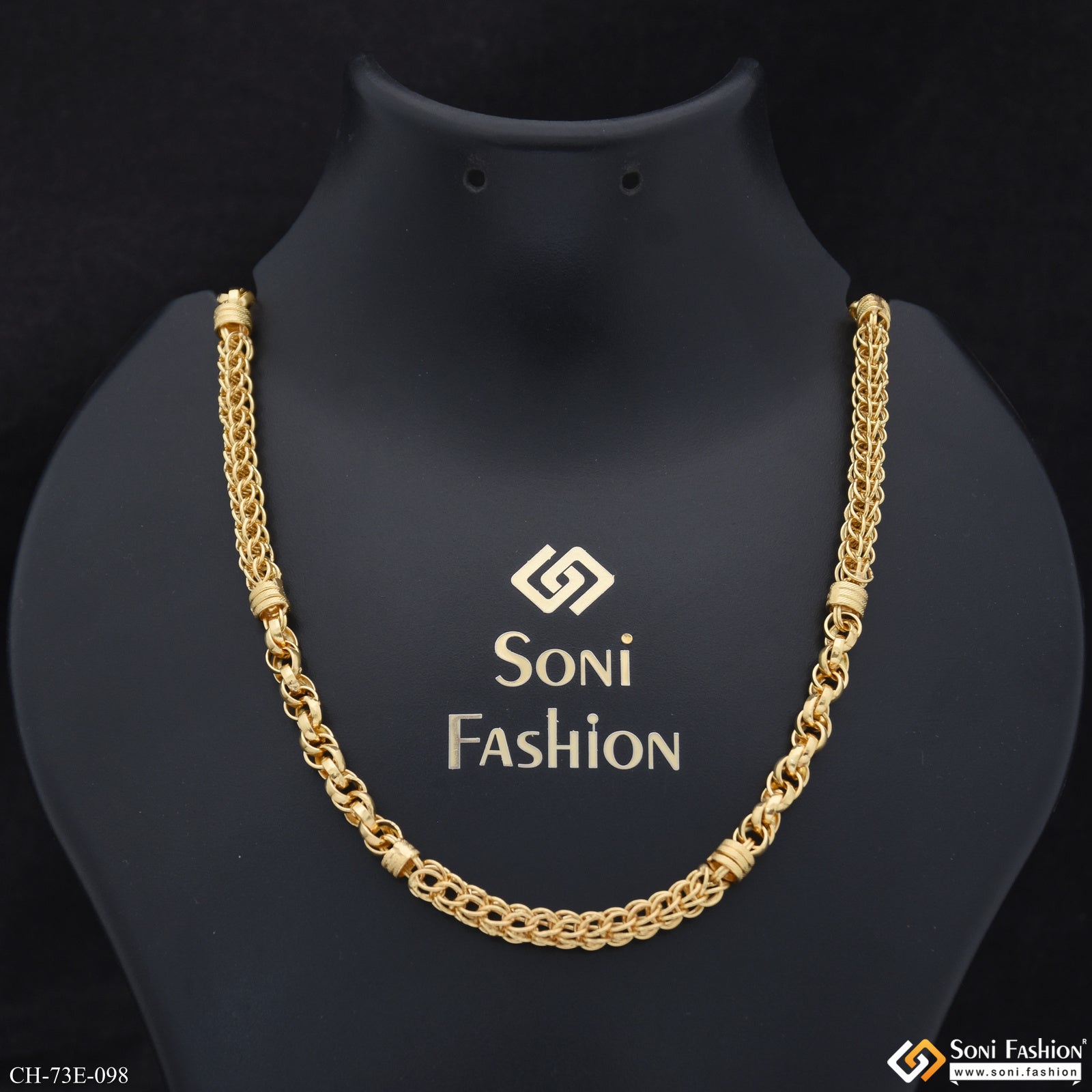 1 Gram Gold Plated Excellent Design Rajwadi Chain for Men - Style E098 ...