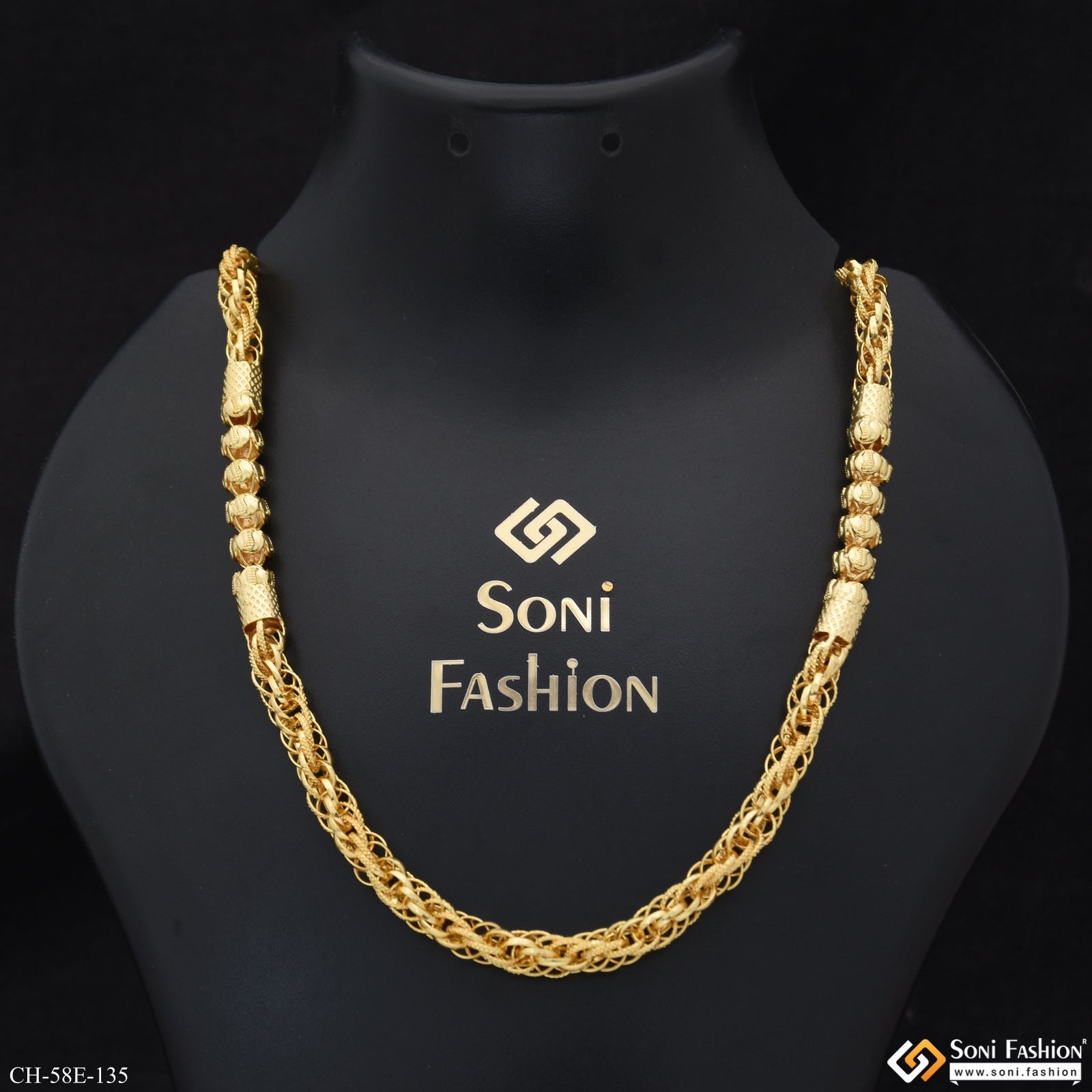 1 Gram Gold Plated 2 In 1 Rassa Chain for Men - Style E135 – Soni Fashion