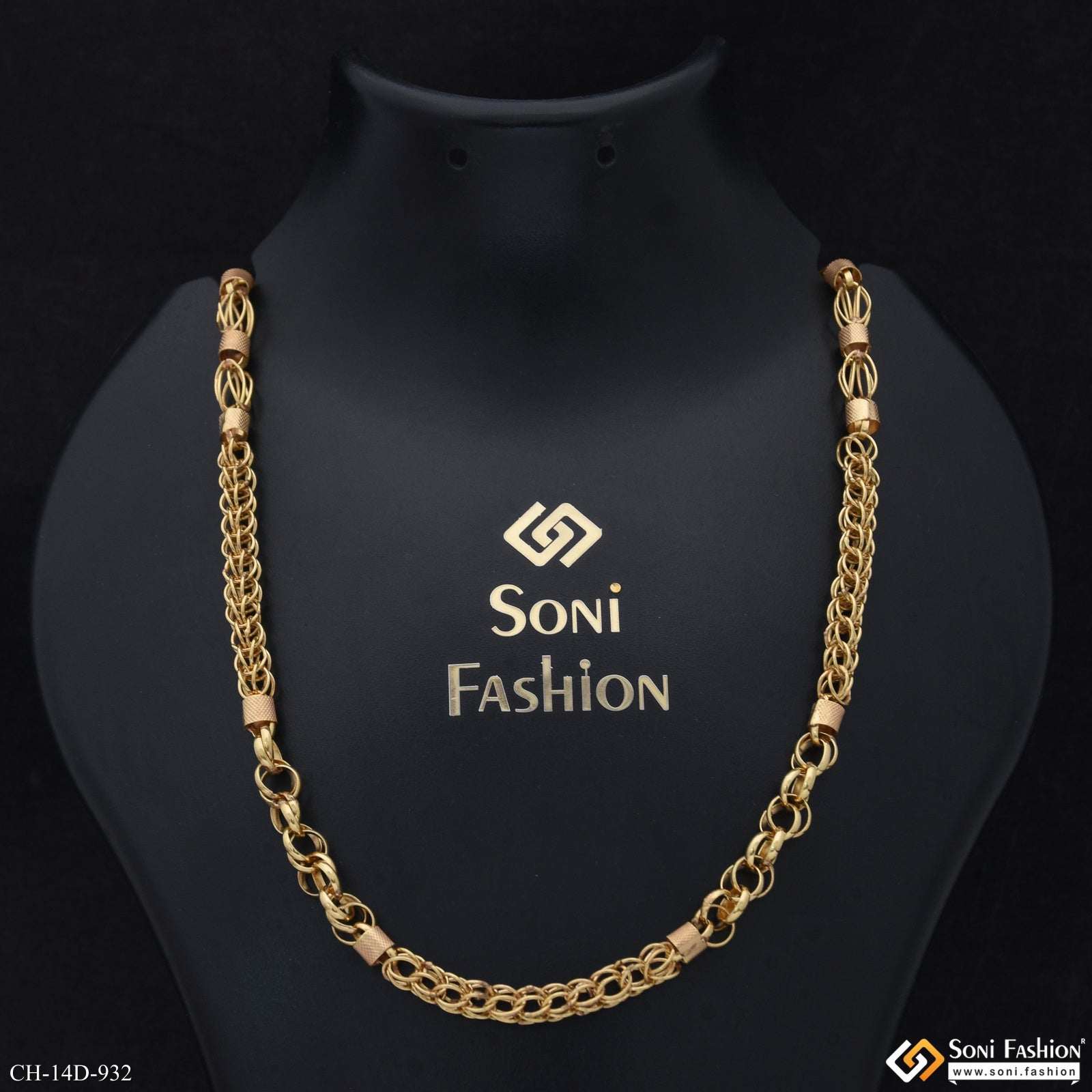 Glamorous Design Gold Plated Rajwadi Chain for Men - Style D932 – Soni ...