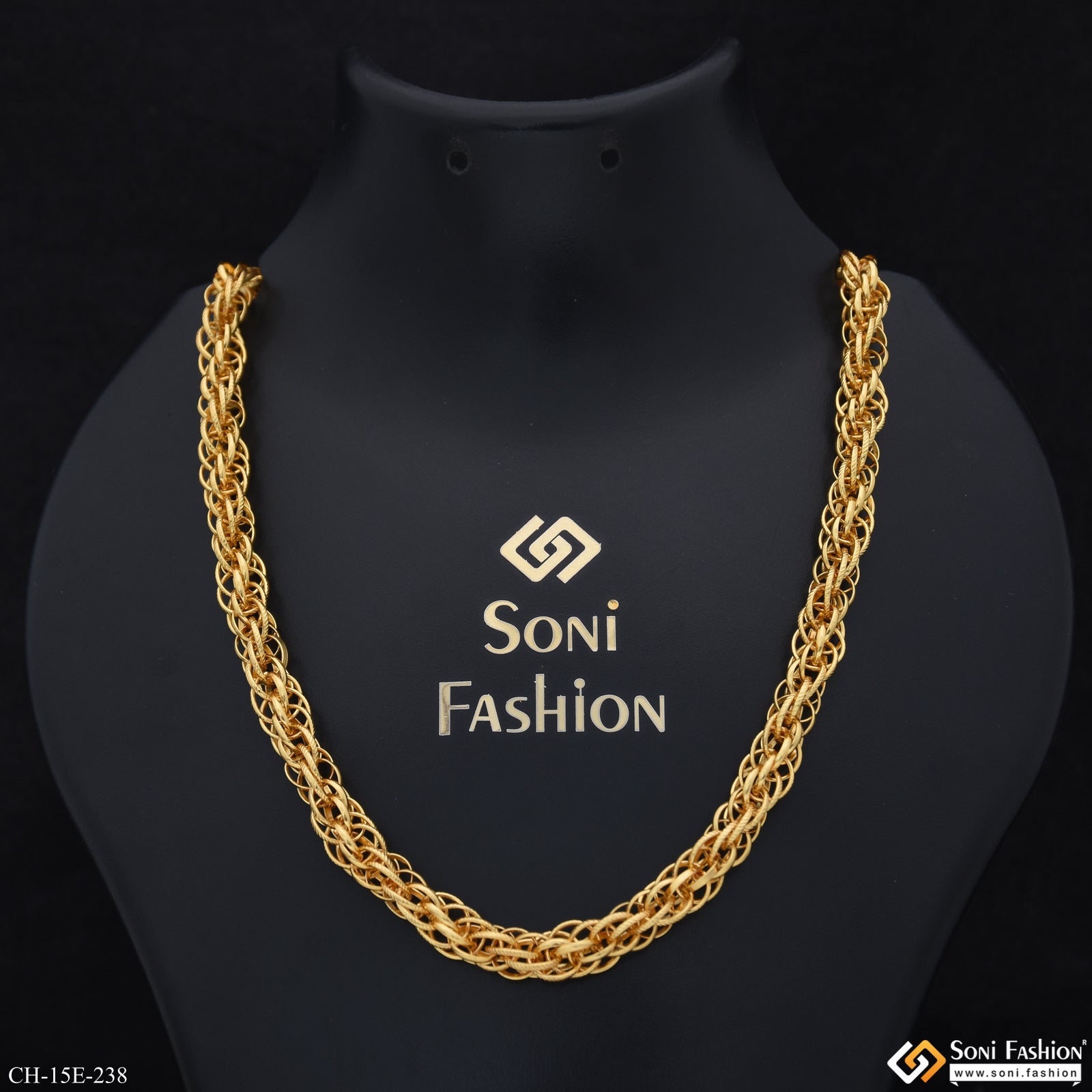 Latest Design Gold Plated Rassa Chain for Men - Style E238 – Soni Fashion