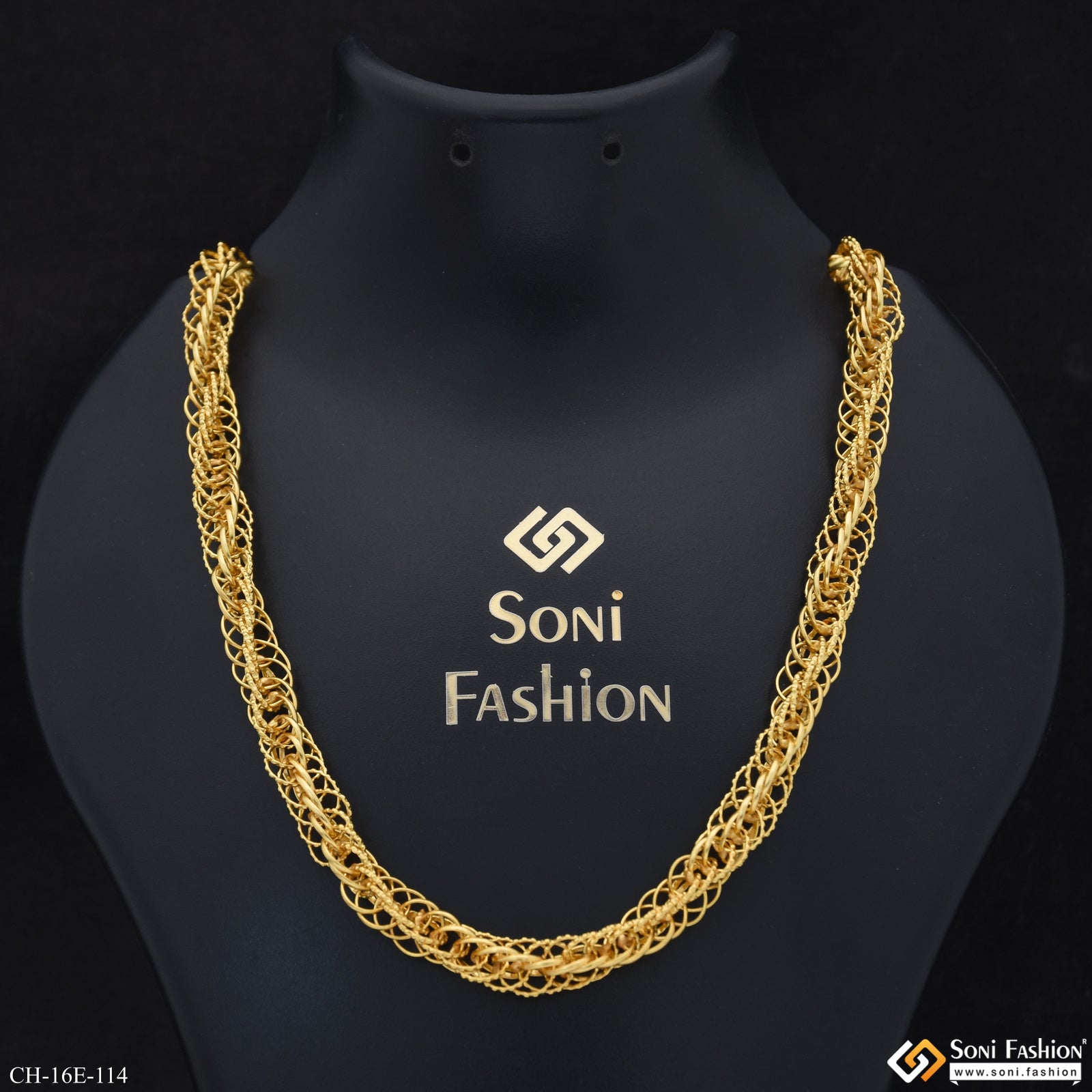 Fabulous Design Gold Plated Rassa Chain for Men - Style E114 – Soni ...
