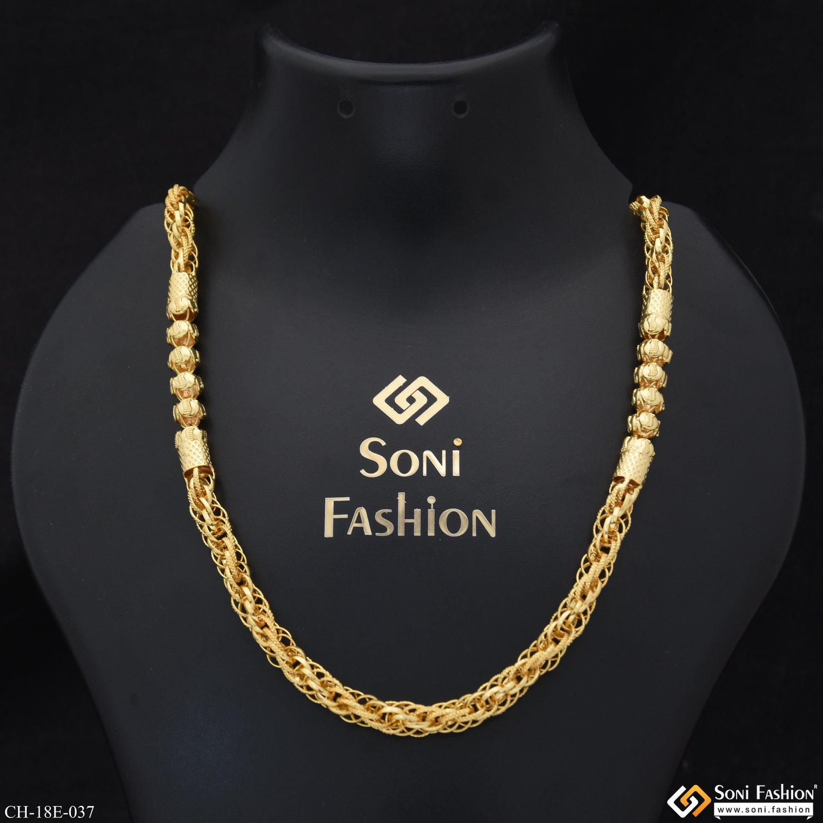 2 In 1 Sophisticated Design Gold Plated Rassa Chain for Men - Style E0 ...