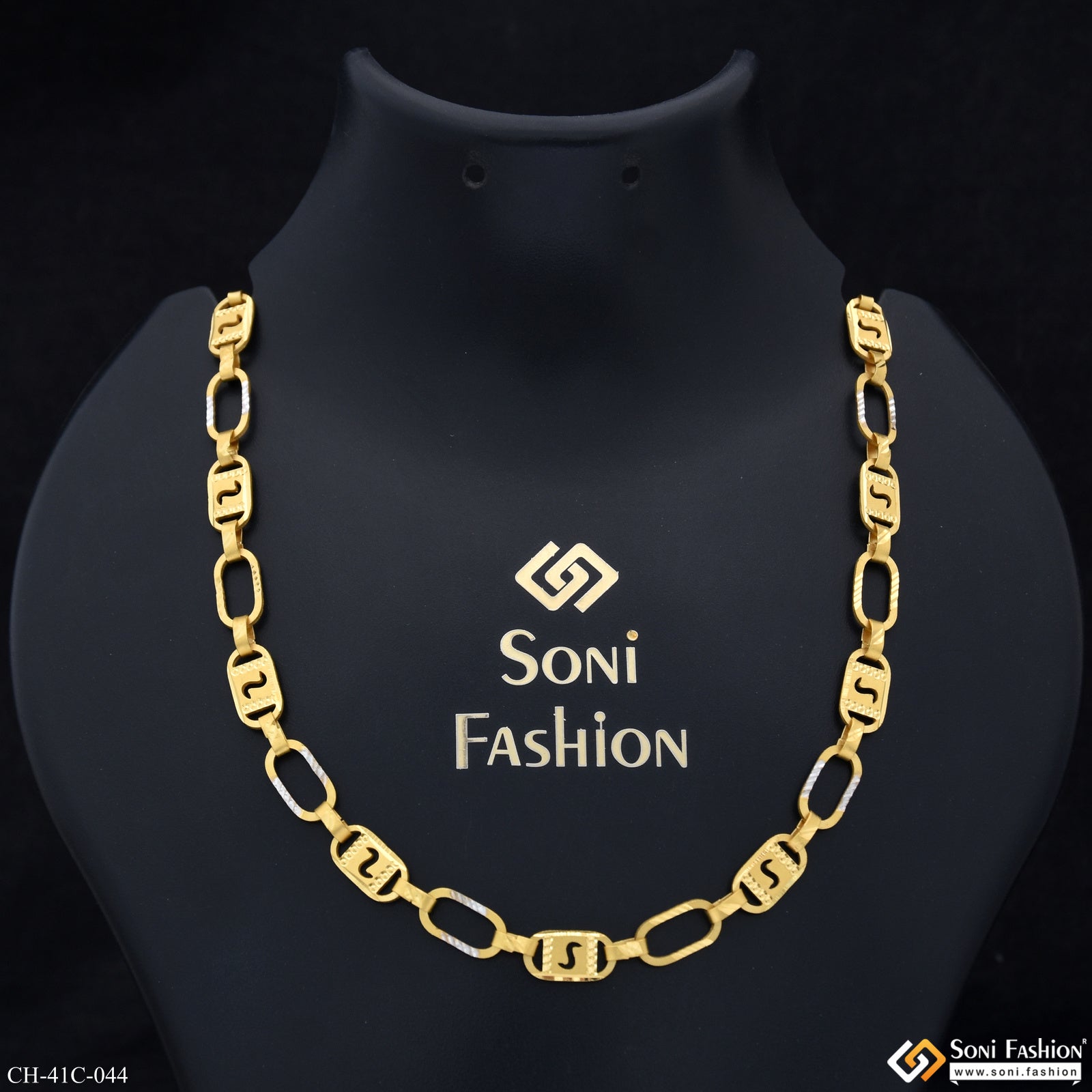 1 Gram Gold Plated S Nawabi Fancy Design High-Quality Chain for Men ...
