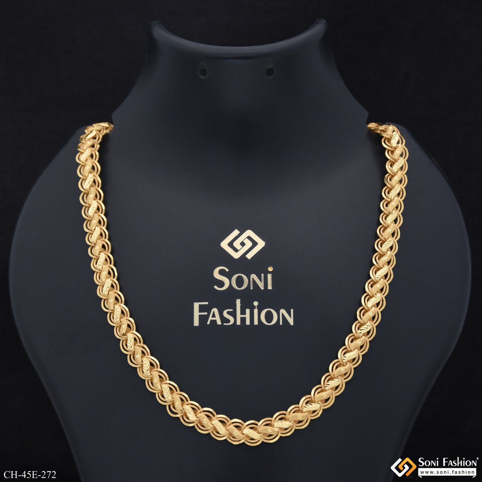 1 Gram Gold Plated Kohli Nawabi Chain for Men - Style E272 – Soni Fashion