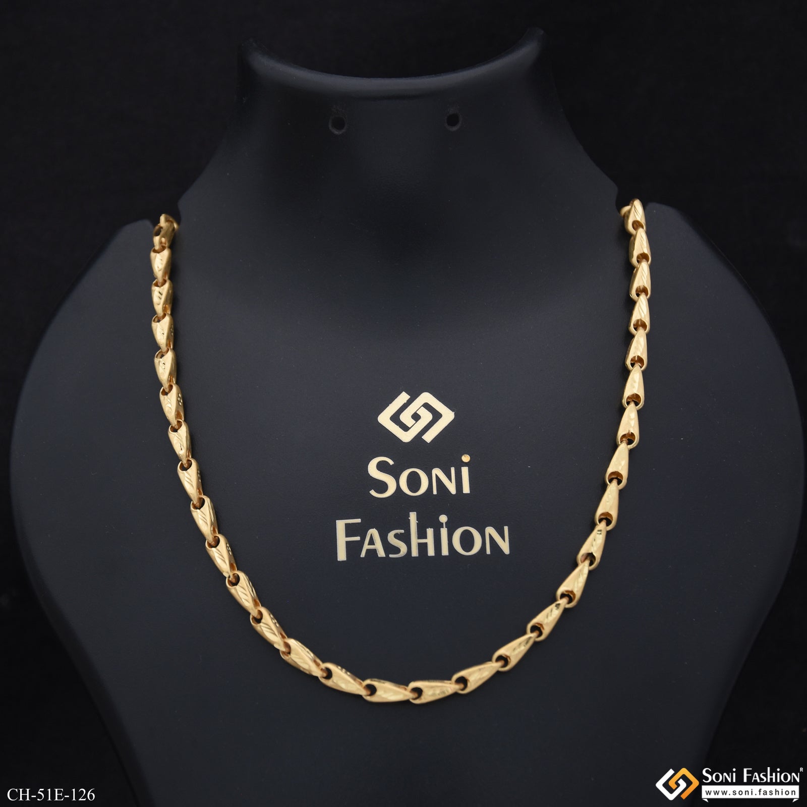 1 Gram Gold Plated Chain for Men - Style E126 – Soni Fashion