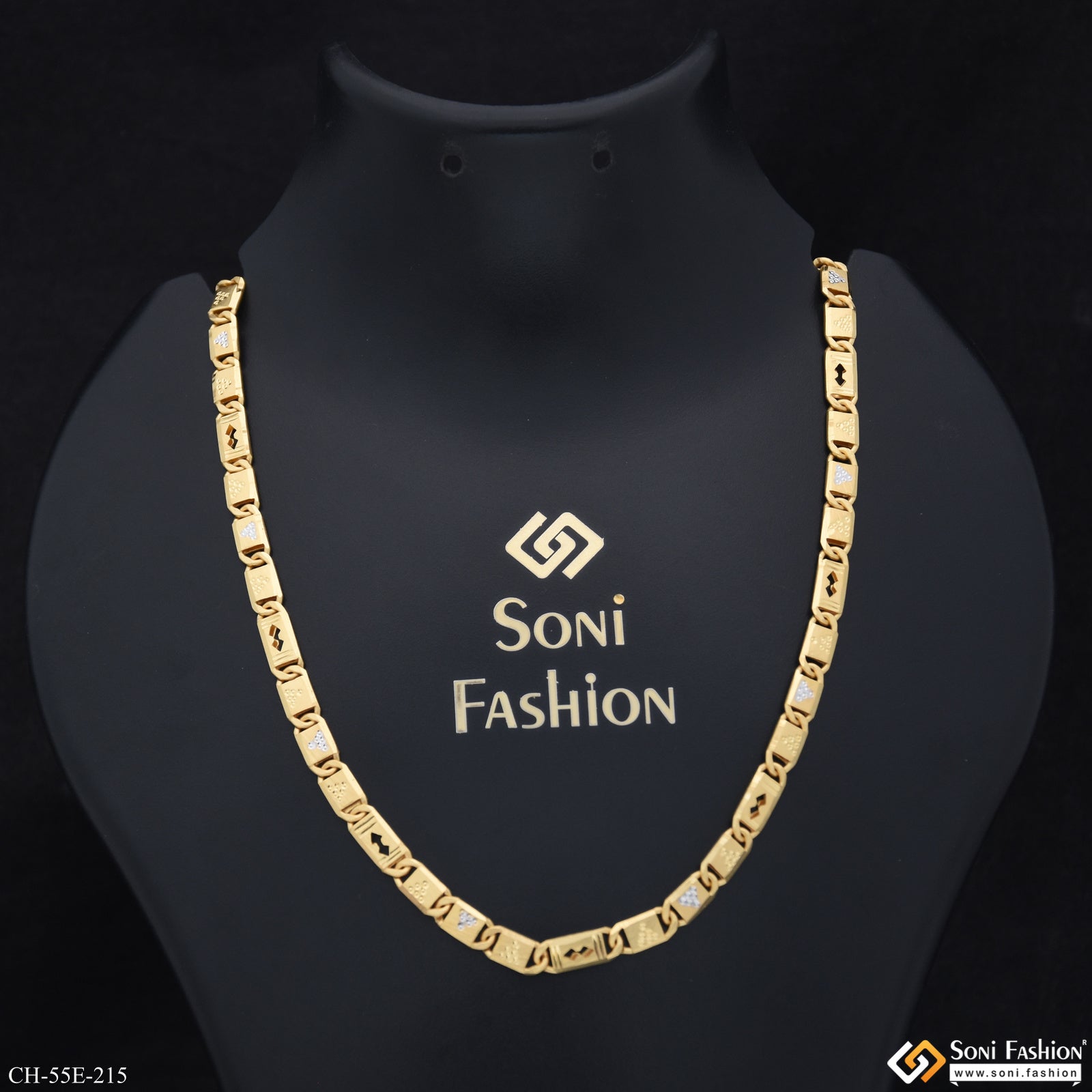 1 Gram Gold Plated Awesome Design Nawabi Chain for Men - Style E215 ...