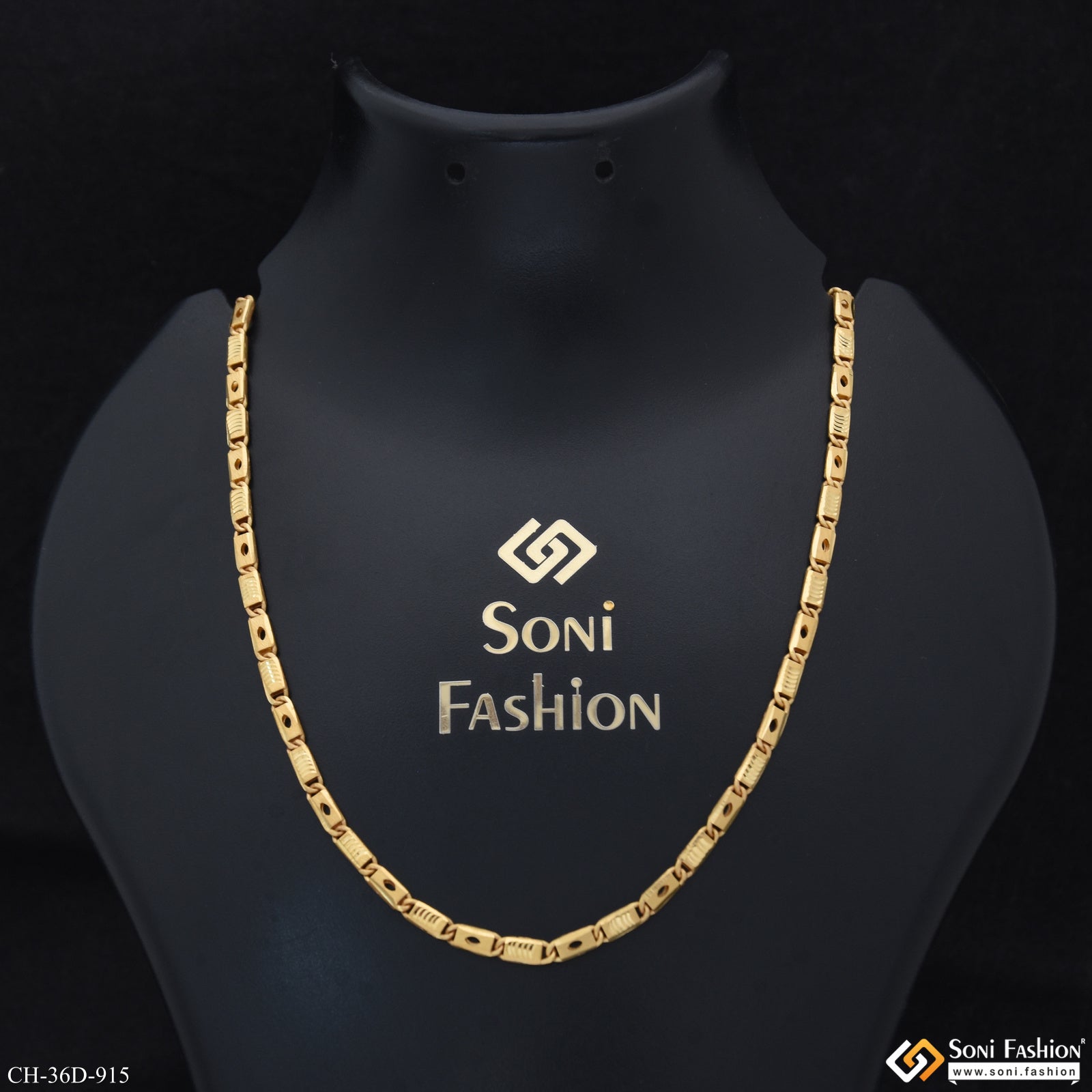 1 Gram Gold Plated Artisanal Design Nawabi Chain for Men - Style D915 ...