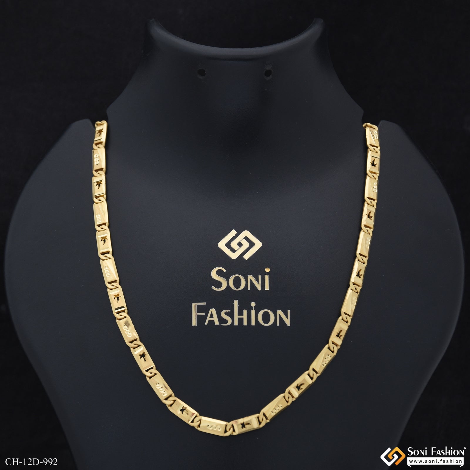 Superior Quality Graceful Design Gold Plated Nawabi Chain for Men - St ...