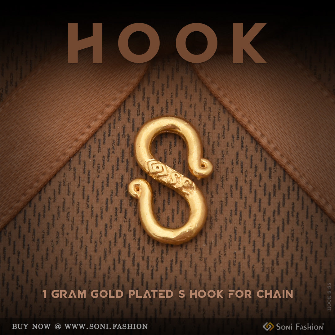 1 Gram Gold Plated s Hook For Chain - Small Size – Soni Fashion