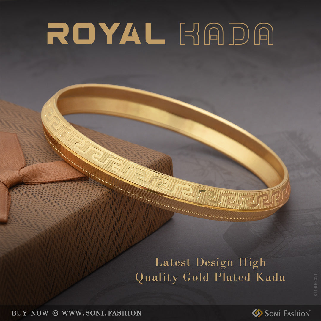 Delicate Design Latest Design High-quality Gold Plated Kada For Men ...