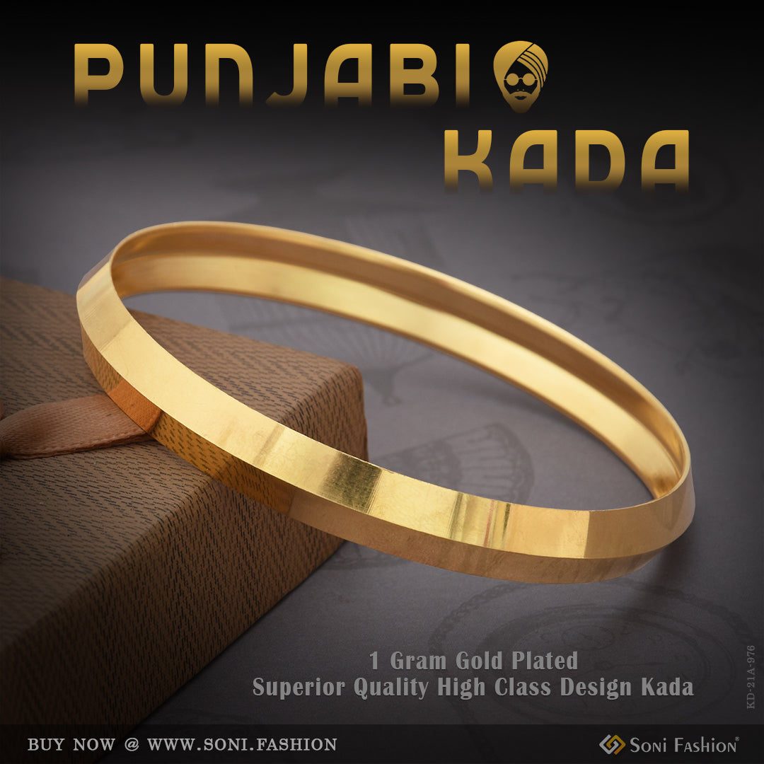 1 gram gold plated superior quality high-class design kada for men ...