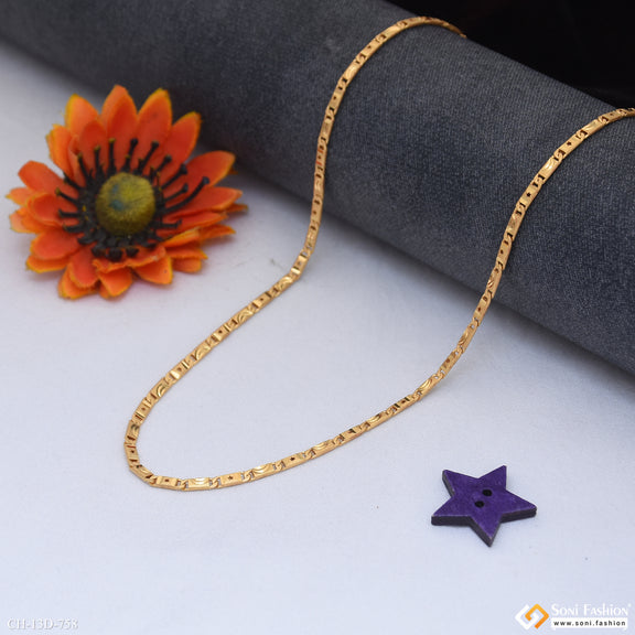 Slim Design Gold Plated Nawabi Chain for Men - Style D758 – Soni Fashion
