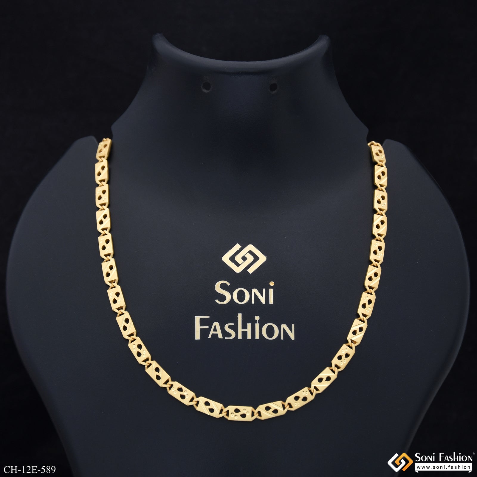 Sophisticated Design Gold Plated Nawabi Chain for Men - Style E589 ...