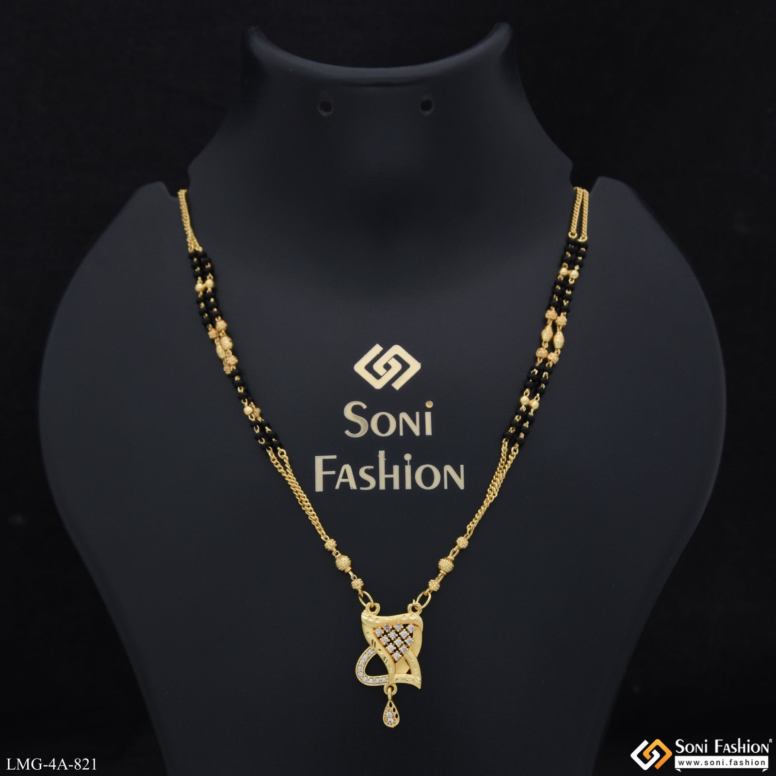 Sparkling Design Gold Plated Mangalsutra for Women - Style A821 – Soni ...