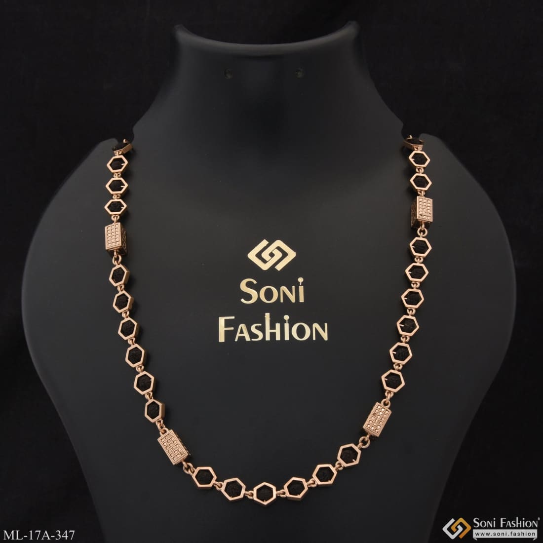Latest Design Artisanal Design Rose Gold Color Rudraksha Mala For Men ...