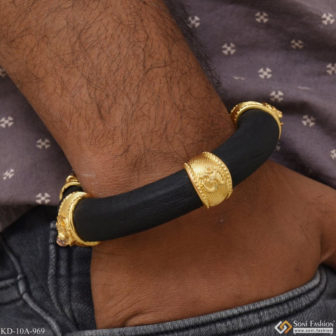Lion Face Best Quality Elegant Design Gold Plated Genda Kada For Men ...
