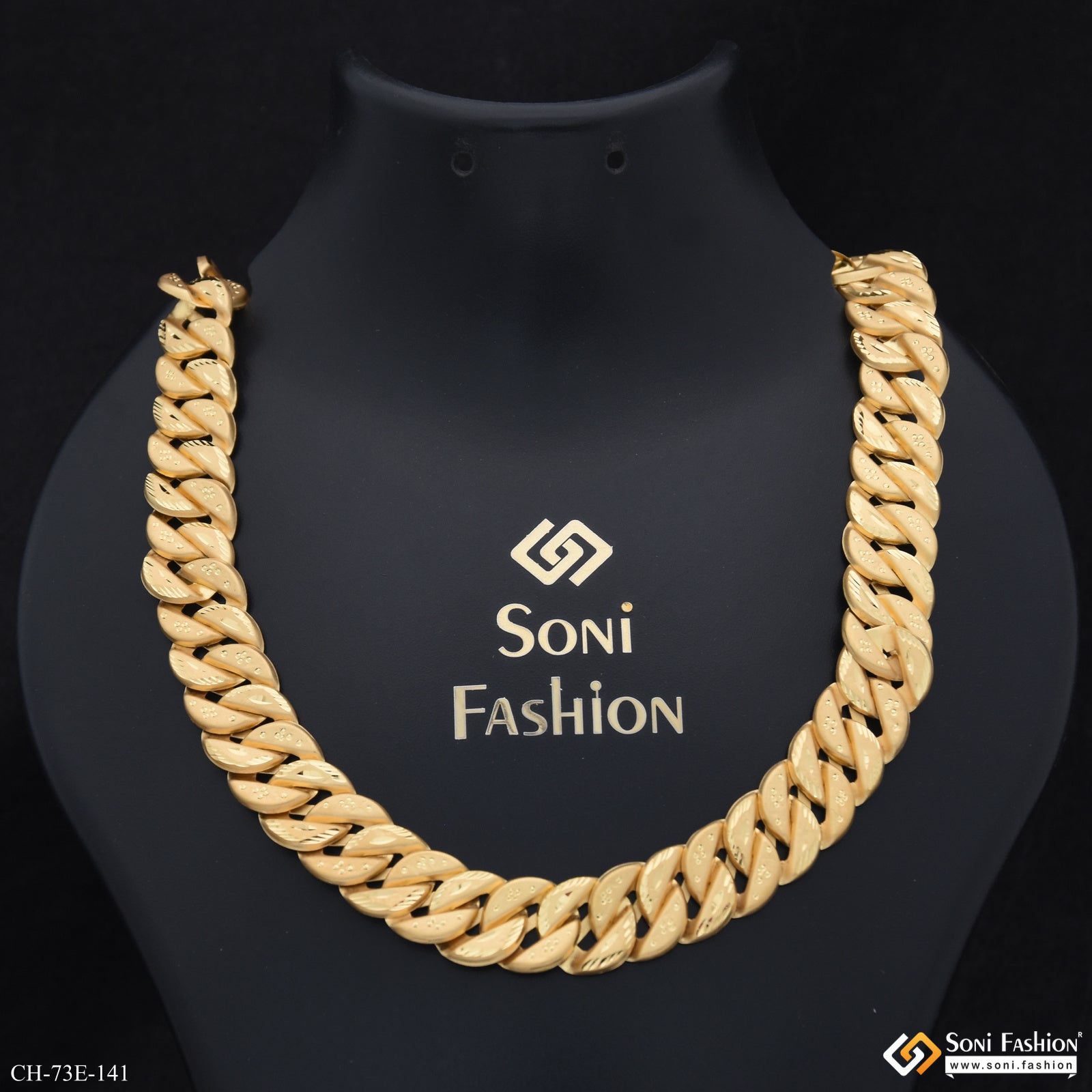 1 Gram Gold Plated Glittering Design Pokal Chain for Men - Style E141 ...
