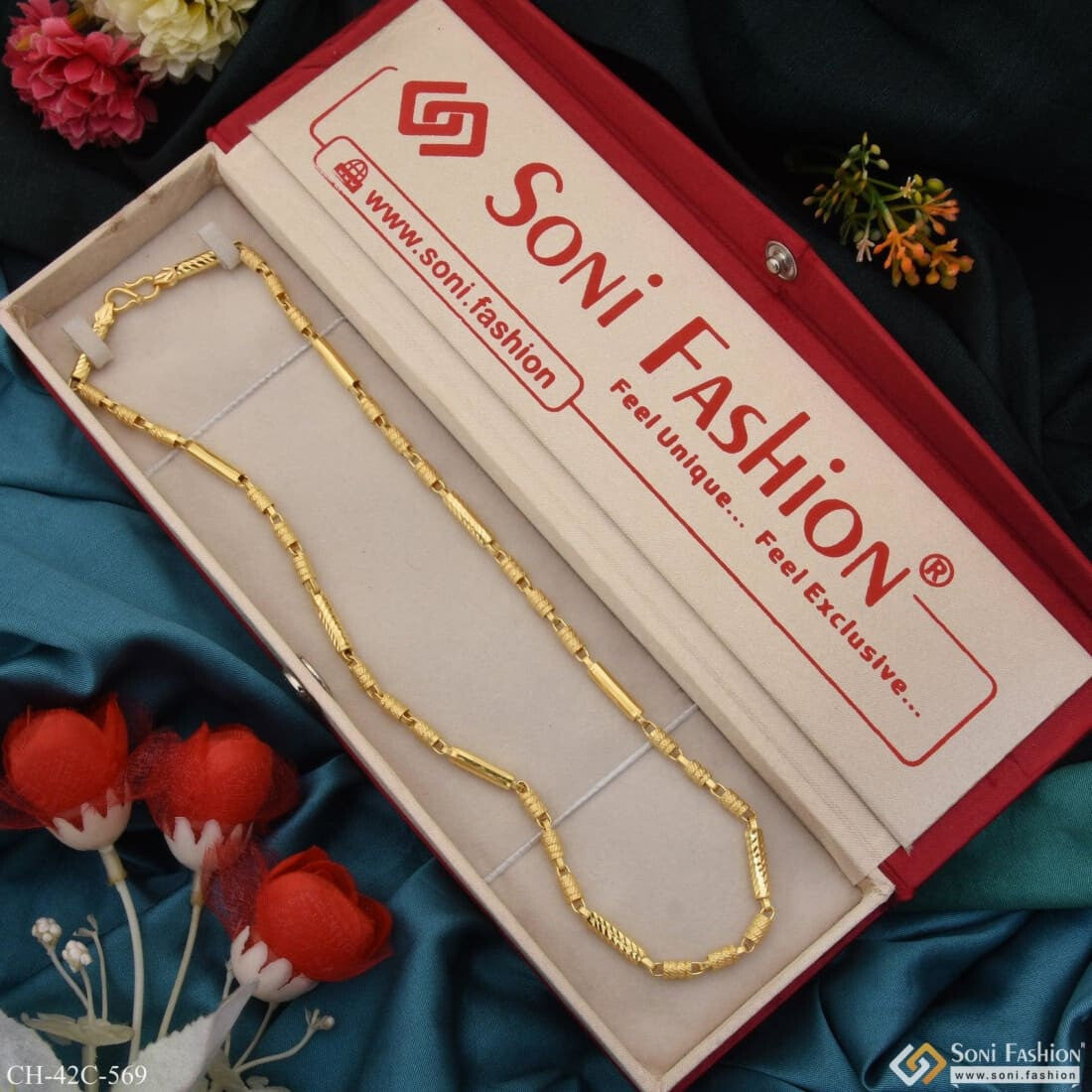 1 Gram Gold Plated Stunning Design Pipe Chain for Men - Style C569 ...