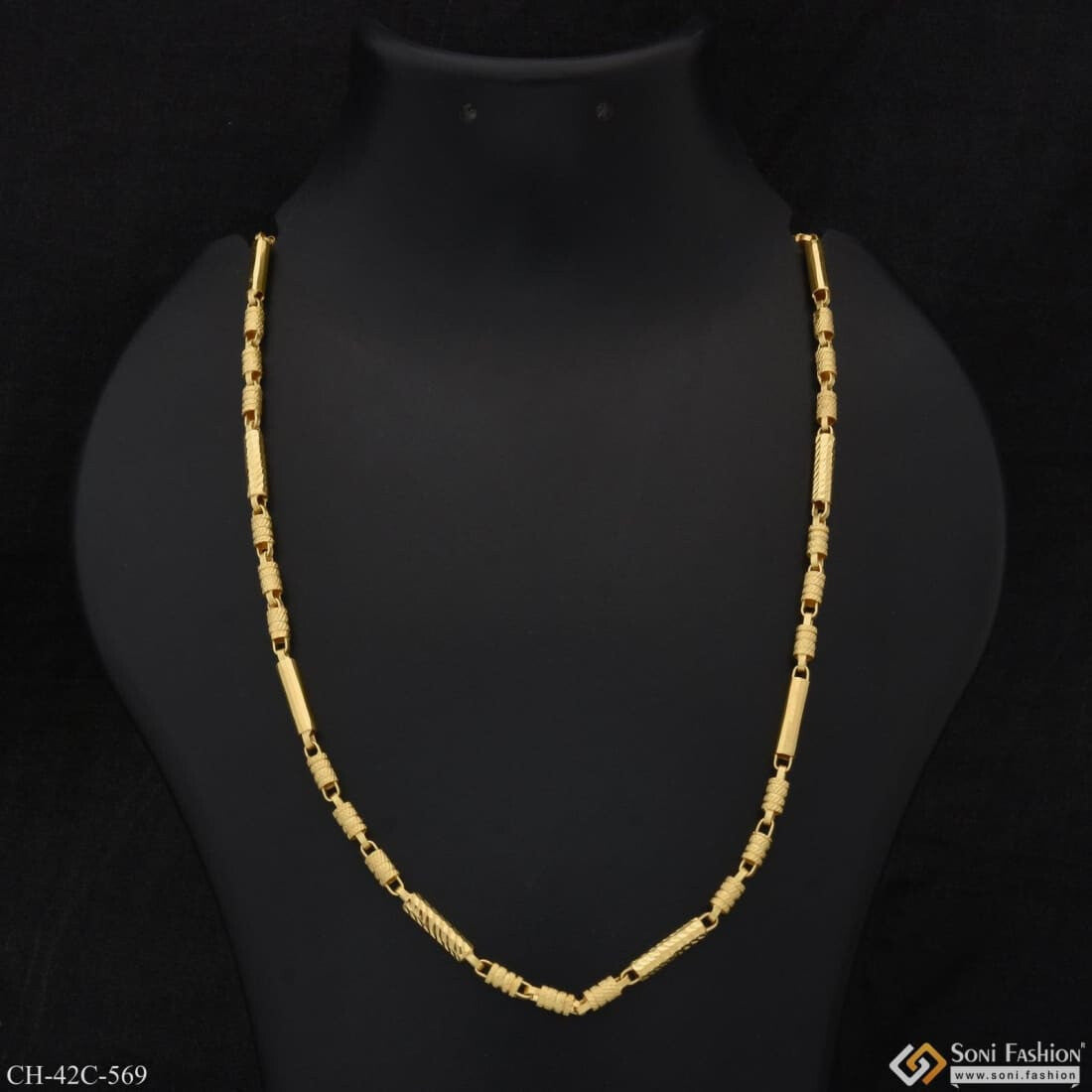 1 Gram Gold Plated Stunning Design Pipe Chain for Men - Style C569 ...